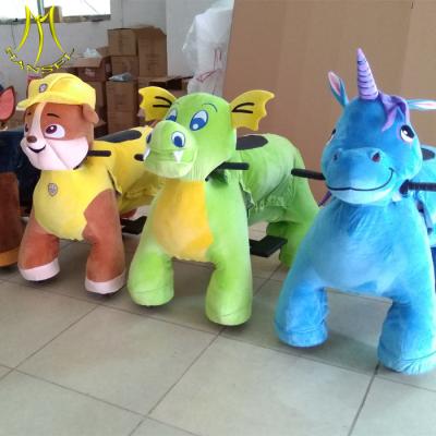 Hansel  shopping mall animal large plush ride moving battery paw patrol toy on wheels  for children