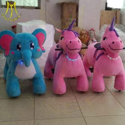 中国 Hansel children electric plush battery operated animal rides for mall 販売のため