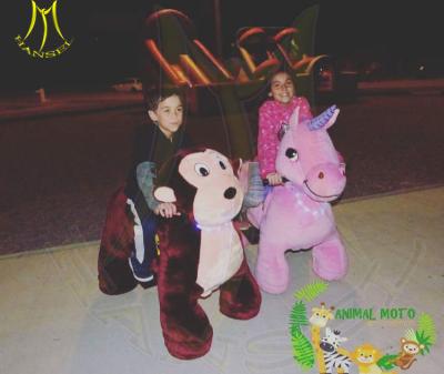 中国 Hansel  rides kids amusement park  rides unicorn motorized plush animal 販売のため