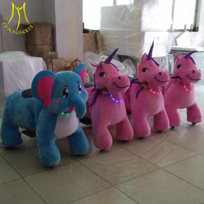 中国 Hansel shopping mall indoor rides stuffed electric animal scooters for sale 販売のため