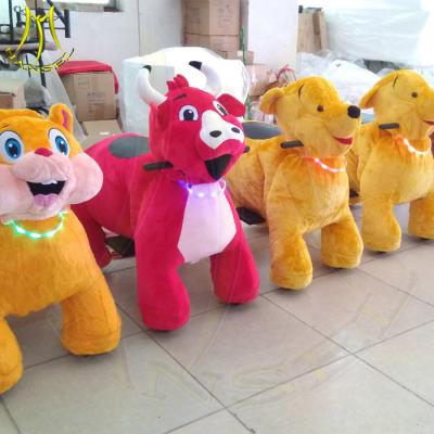 中国 Hansel amuement battery powered plush electric children ride on animal 販売のため