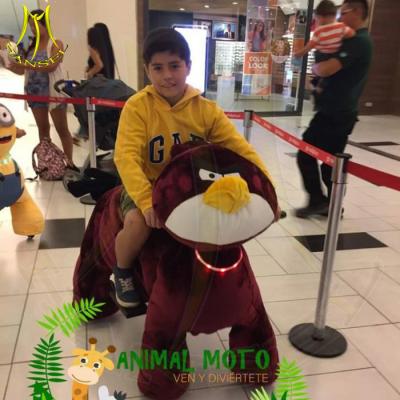 中国 Hansel amusement park walking coin operated motorized plush animals 販売のため