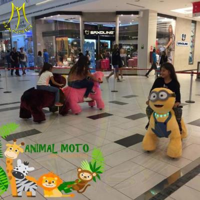 中国 Hansel amusement coin battery operated stuffed kids electric rides on animal 販売のため