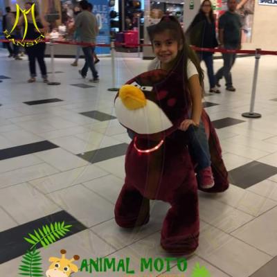 中国 Hansel amusement park coin plush electric kids ride on plush animals 販売のため