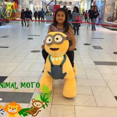 中国 Hansel shopping mall coin operated plush outdoor ride walking animals 販売のため