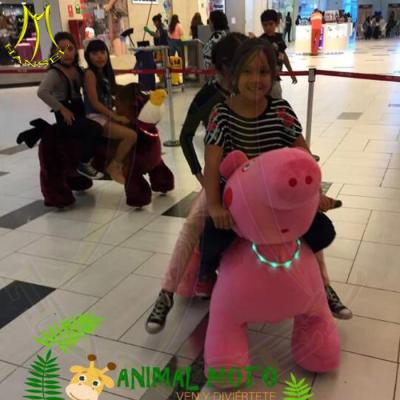 中国 Hansel amusement park kids plush electric plush riding animals 販売のため