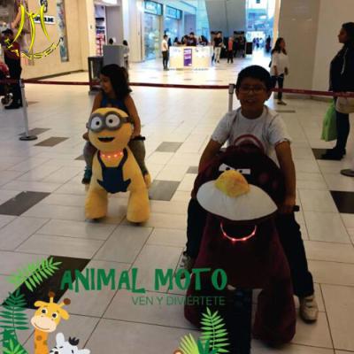 China Hansel amusement park battery powered walking stuffed animals for sale