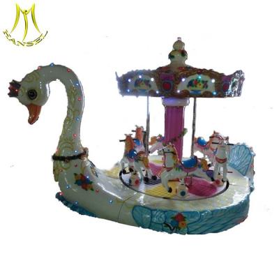中国 Hansel large electronic fiberglass swan carousel ride for kids 販売のため