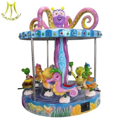 中国 Hansel top quality fiberglass carousel ride electronic fairground kiddie rides 販売のため