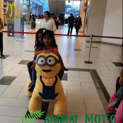 中国 Hansel battery powered amusement walking plush kid riding horse toy 販売のため