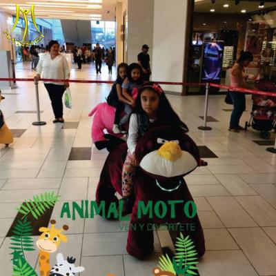 中国 Hansel children play game electronic coin operated ride on plush animals 販売のため