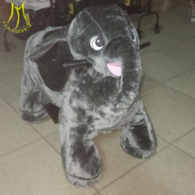 中国 Hansel coin operated children ride on electric  plush motorized riding animals 販売のため