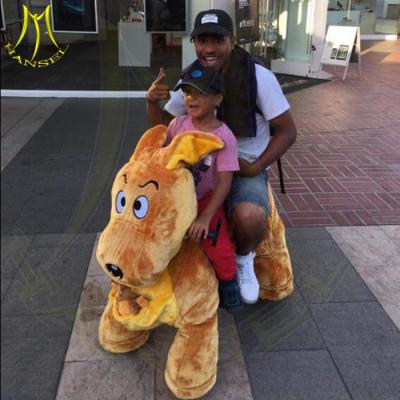 中国 Hansel amusement kids plush stuffed electric battery operated ride on animals 販売のため