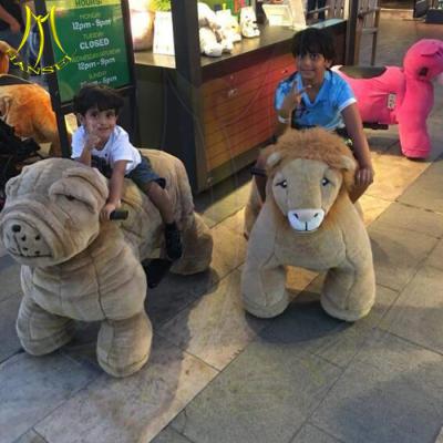 中国 Hansel amusement park game plush electronic kid riding horse toy 販売のため