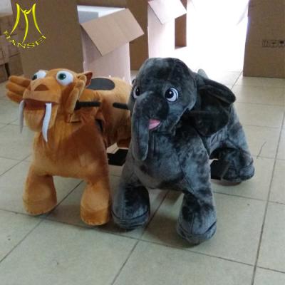 中国 Hansel commercial animal electric ride on walking plush elephant renting in mall coin ride 販売のため