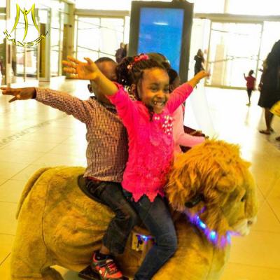 中国 Hansel amusement park electric kids motorized plush motorized riding animals 販売のため