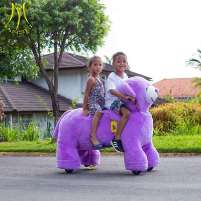 中国 Hansel amusement park walking plush electrical animal toy ride for park 販売のため