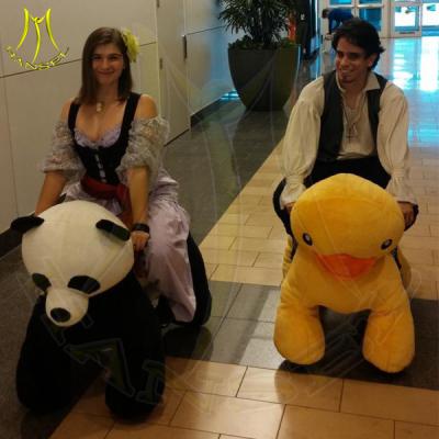 中国 Hansel shopping mall moving animal for kids coin operated plush toy ride 販売のため