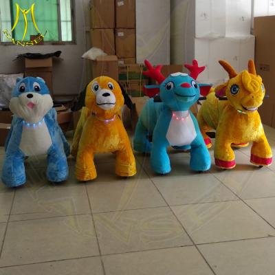 中国 Hansel shopping malls electric game machine walking stuffed kids riding animal 販売のため