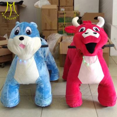 中国 Hansel amusement game machine plush coin operated animal mountable rides 販売のため