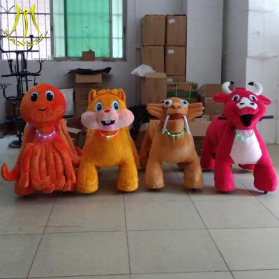 中国 Hansel kids battery operated electronic ride on plush animal cars 販売のため