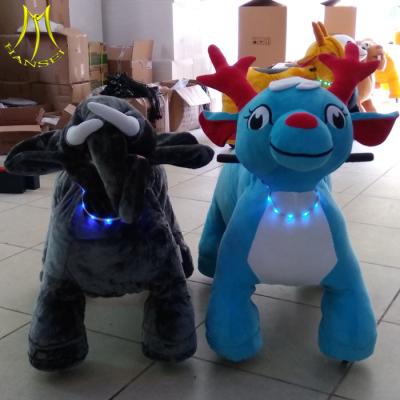 中国 Hansel amusement park walking stuffed electric motorized plush riding animals 販売のため