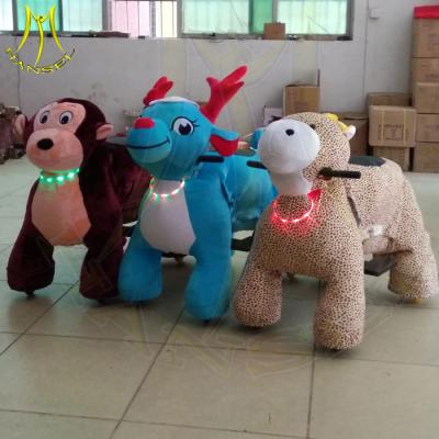 China Hansel amusement walking game machine plush electronic kid riding animals for sale
