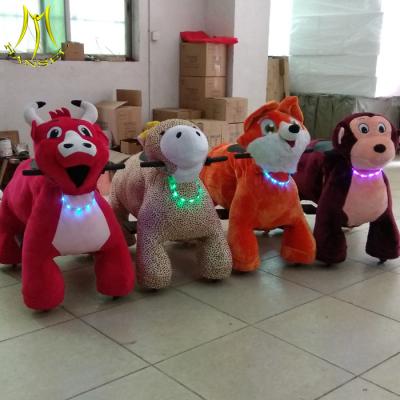 中国 Hansel  theme park equipment for sale plush electronic kid riding horse toy shopping mall 販売のため