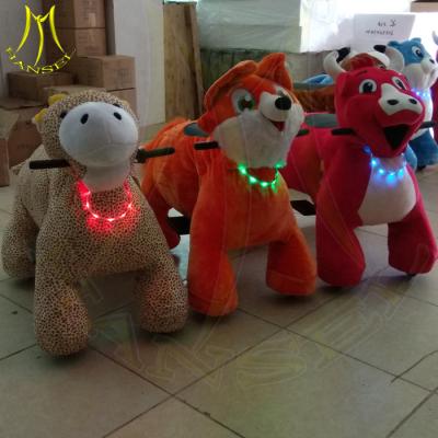 中国 Hansel indoor playground stuffed electric animal scooter for family park 販売のため