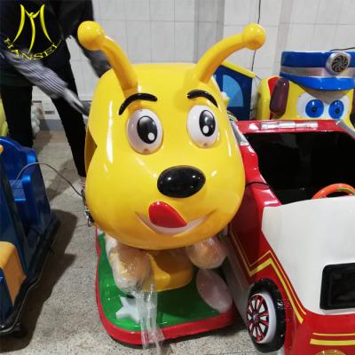 中国 Hansel kids fiberglass car mini coin operated kiddie rides with video for game center 販売のため