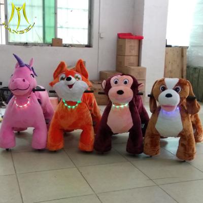 中国 Hansel shopping mall kids plush riding animals plush riding motorized animals for sales 販売のため