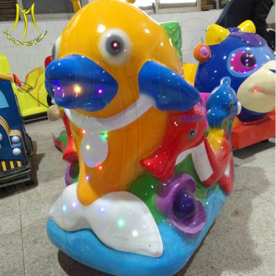 中国 Hansel mental base fiber glass coin operated electric swing kiddie rides 販売のため