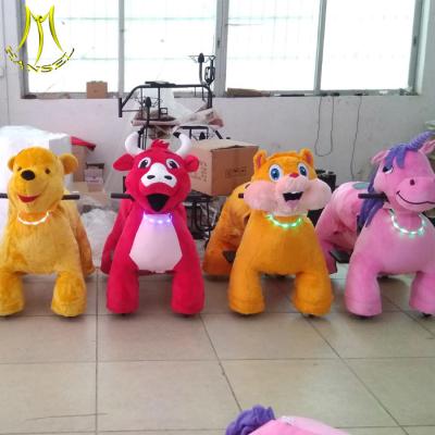 中国 Hansel  theme park equipment for sale kids coin operated plush ride on unicorn 販売のため