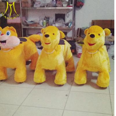 中国 Hansel amusement park game equipment ride on motorized animals plush riding 販売のため