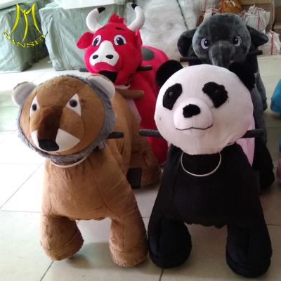 中国 Hansel  2019 ride for kids plush stuffed electric coin operated ride animals on wheels 販売のため