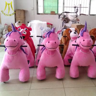 中国 Hansel hot fairground attraction kids token ride happy ride toy unicorn 販売のため