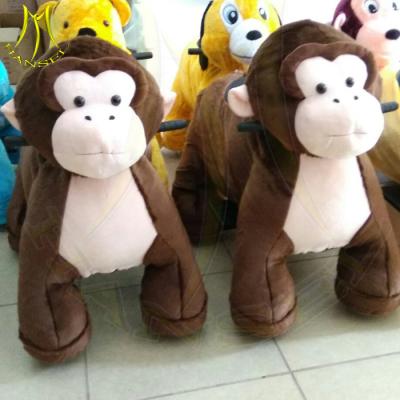 中国 Hansel coin operated walking plush electric ride on animal toys for park 販売のため