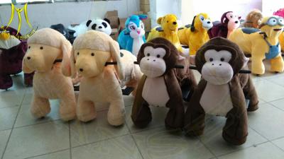 中国 Hansel shopping mall electric walking large plush ride on animal toys 販売のため
