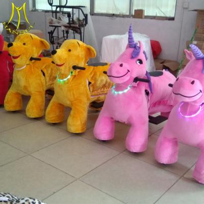 中国 Hansel luna park toys large ride on pony animal toy plush kiddie rides 販売のため