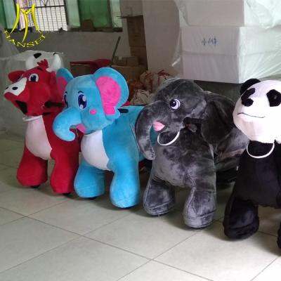 中国 Hansel  kiddie ride amusement park soft stuffed animal car ride for children 販売のため