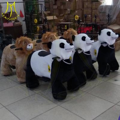 中国 Hansel  kids plush stuffed electric battery operated ride animals for mall 販売のため
