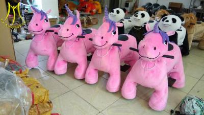 中国 Hansel shopping mall electric walking animal large plush ride toy 販売のため