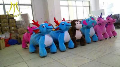 Hansel walking electric plush toys coin operated kiddie ride on animals