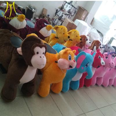 中国 Hansel  plush animal 4 wheel zippy scooter for kids battery amusement park rides 販売のため