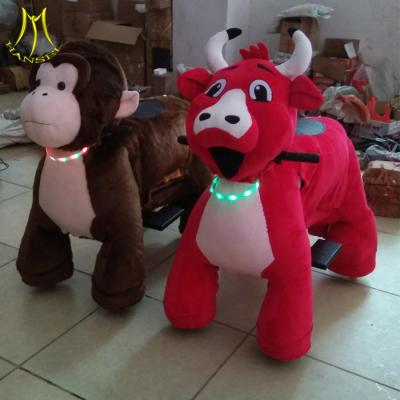 中国 Hansel amusement kids walking battery operated ride on plush animal for mall 販売のため
