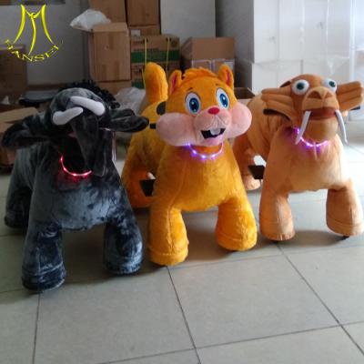 中国 Hansel amusement plush kid riding horse toy motorized animal toy rides 販売のため
