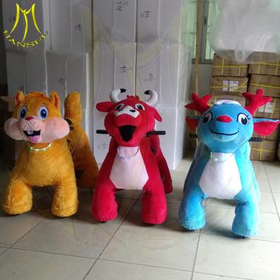 中国 Hansel shopping mall electric walking large plush ride on animal toy 販売のため