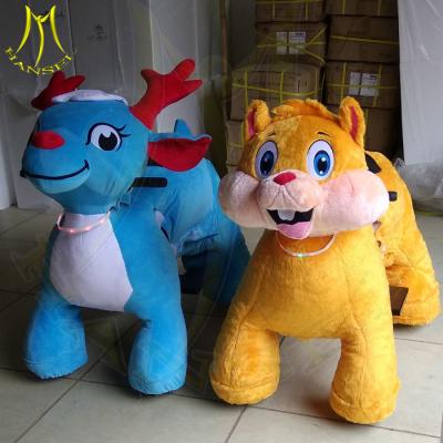中国 Hansel amusement walking kids rideable electric motorized animal for park 販売のため