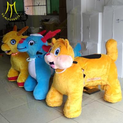 Hansel amusement park plush safari ride on toy walking animals scooters