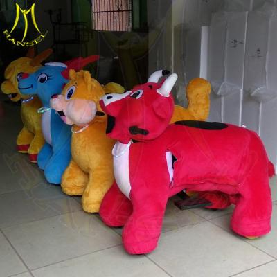 中国 Hansel amusement park coin operated stuffed kids electric rides on animal 販売のため